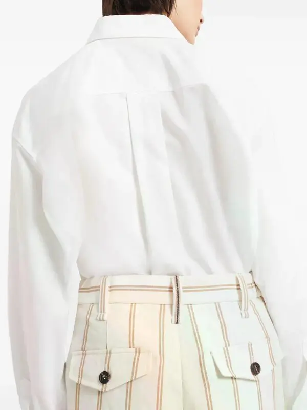 Brunello Cucinelli Striped Wide Leg Trousers