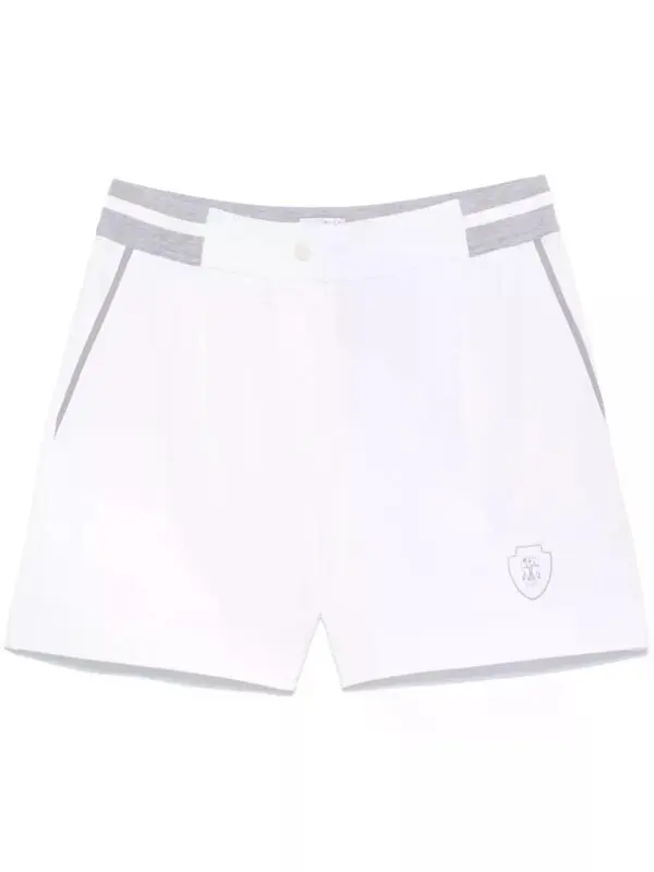 Brunello Cucinelli Logo-patch Track Shorts - White