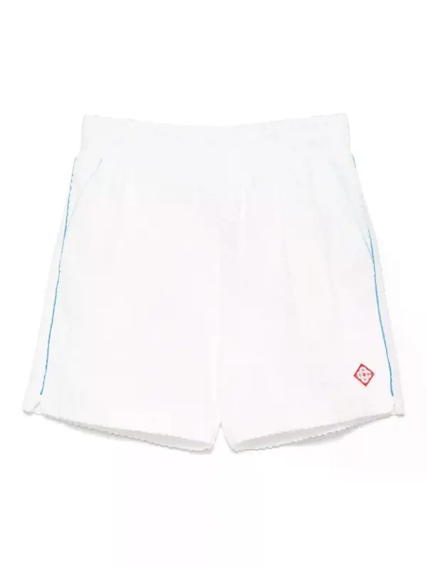 Casablanca Striped Towelling Tennis Shorts - White
