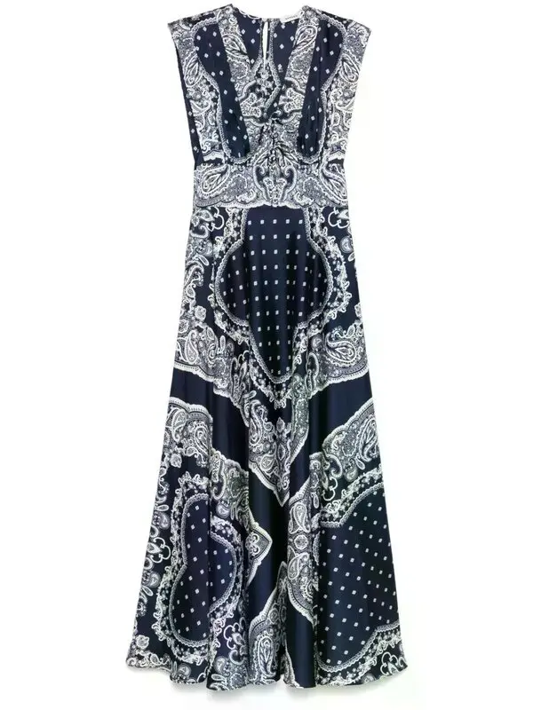 Sandro Paisley-print Maxi Dress