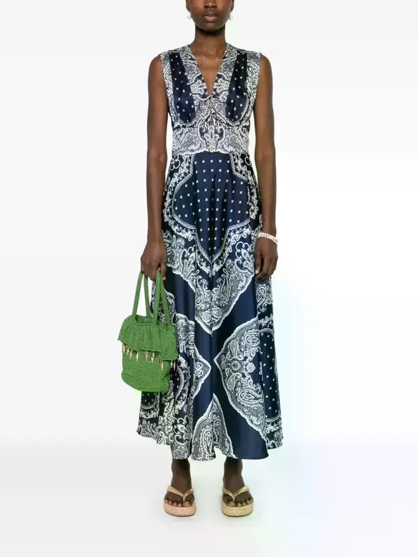 Sandro Paisley-print Maxi Dress