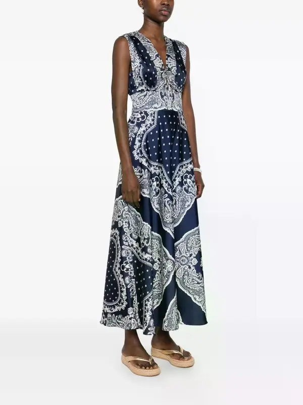 Sandro Paisley-print Maxi Dress