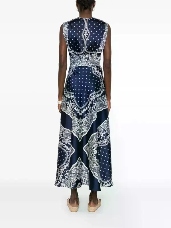 Sandro Paisley-print Maxi Dress
