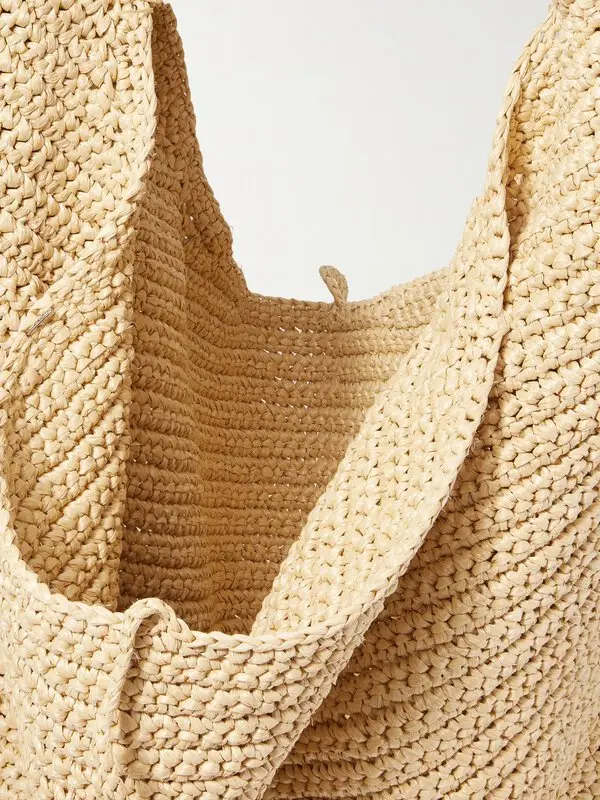 Khaite Olivia Large Raffia Shoulder Bag