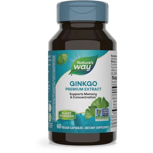 NATURE'S WAY Ginkgo Standardized 60 Capsules - One-color