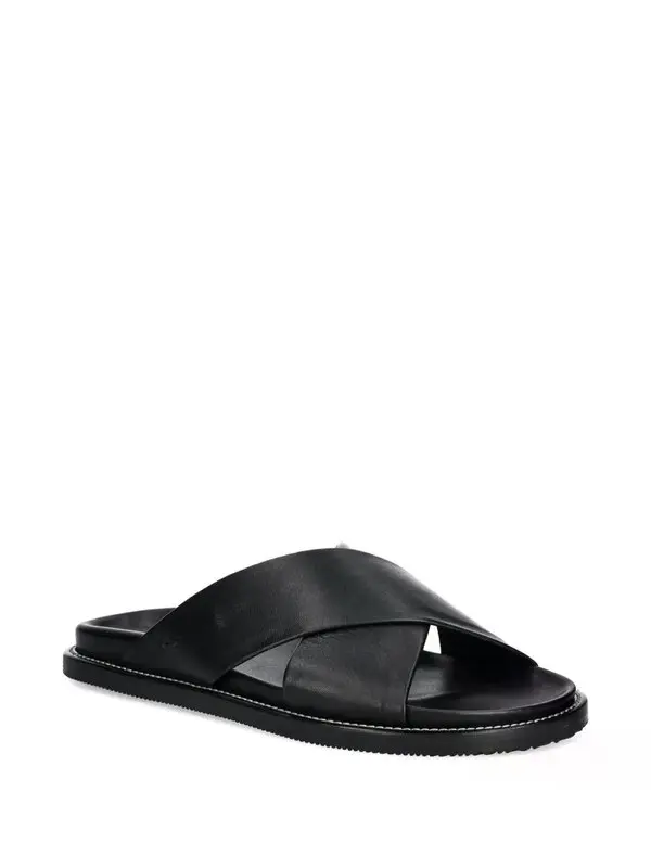 Paul & Shark Leather Slides - Black