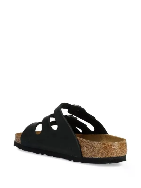 BIRKENSTOCK Florida Three-strap Slides - Black