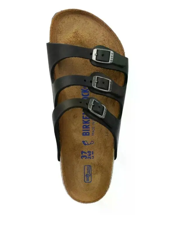BIRKENSTOCK Florida Three-strap Slides - Black
