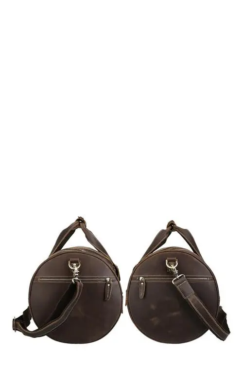 STEEL HORSE LEATHER The Wainwright Round Vintage Leather Weekender