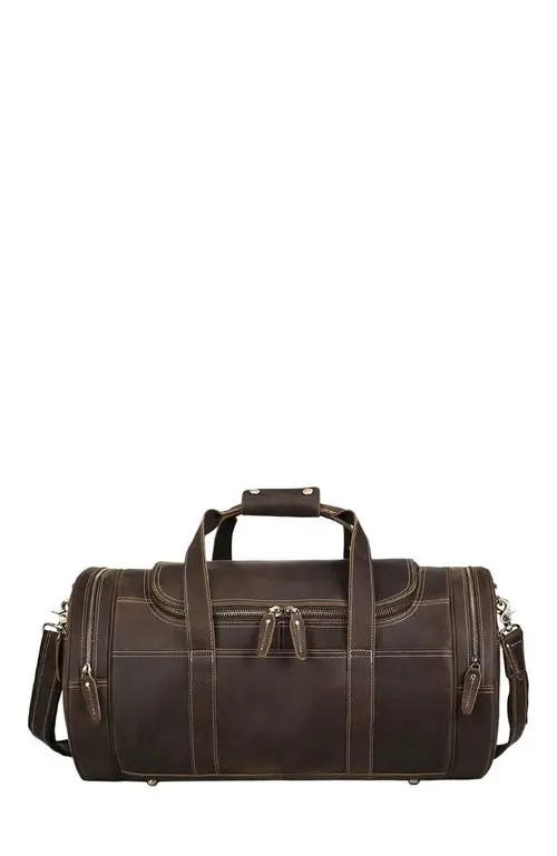 STEEL HORSE LEATHER The Wainwright Round Vintage Leather Weekender