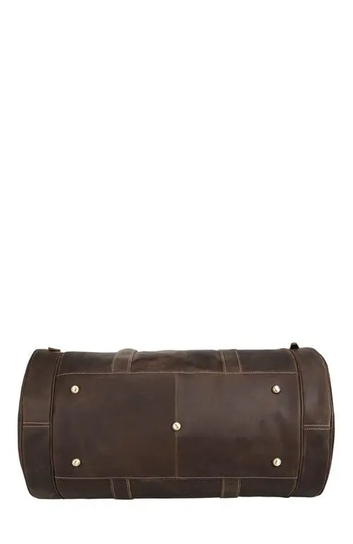 STEEL HORSE LEATHER The Wainwright Round Vintage Leather Weekender