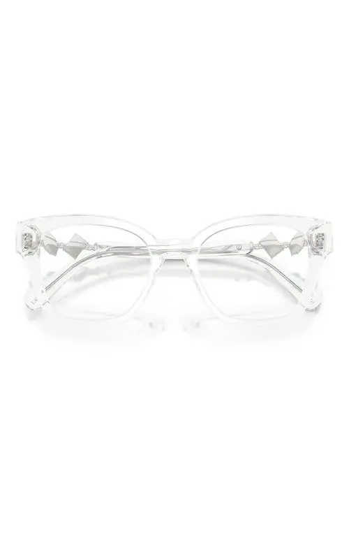 SWAROVSKI 50mm Square Eyeglasses - Transparent /demo Lens
