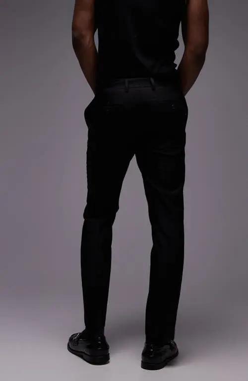 Topman Skinny Fit Textured Trousers
