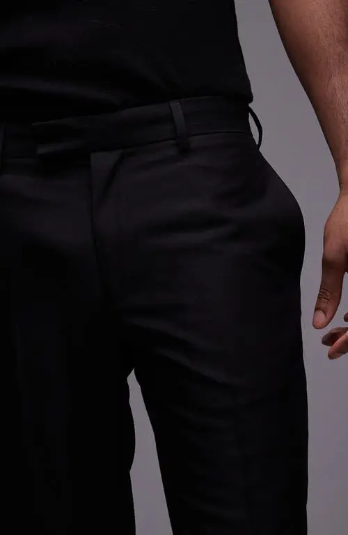 Topman Skinny Fit Textured Trousers