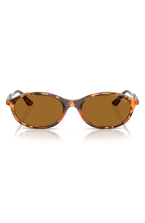 VOGUE 52mm Polarized Oval Sunglasses - Yellow Havana