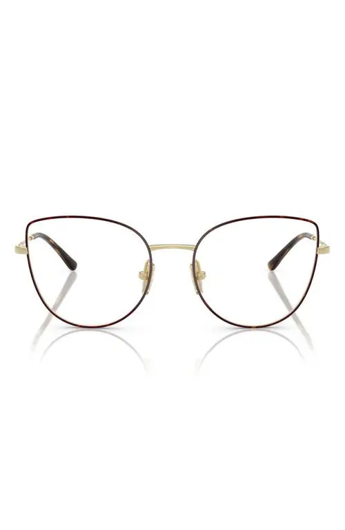 VOGUE 53mm Cat Eye Optical Glasses - Light Gold