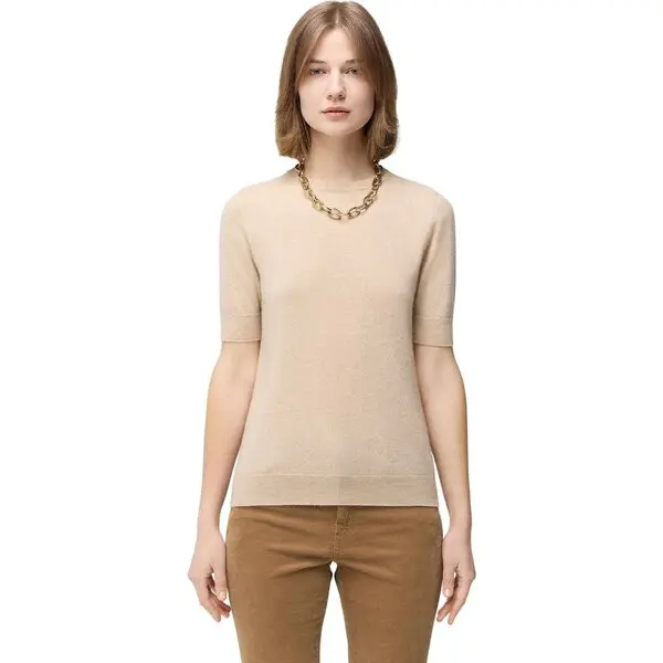Gobi Cashmere Crew Neck Knit Top