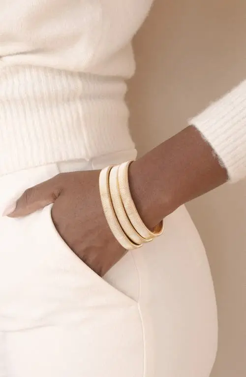 Ettika Set Of 3 Stretch Cuff Bracelets