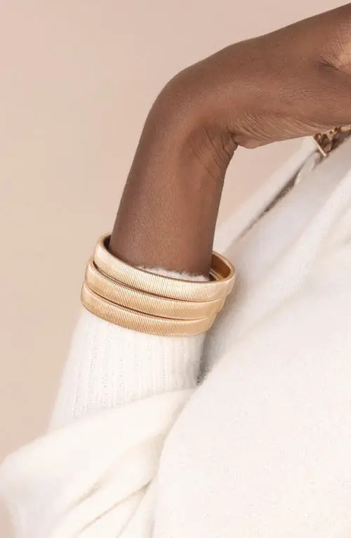 Ettika Set Of 3 Stretch Cuff Bracelets