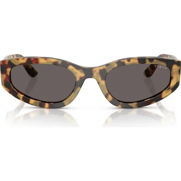 VOGUE 54mm Cat Eye Sunglasses - Yellow Tortoise