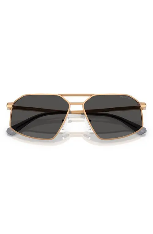 Michael Kors 60mm Irregular Sunglasses - Beige Gold / Dark Grey Solid