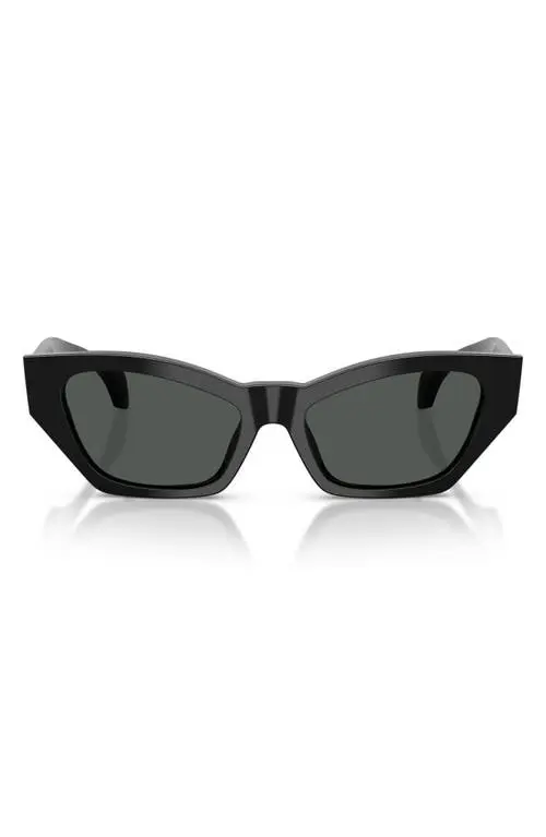 Versace 53mm Cat Eye Sunglasses - Black / Dark Grey