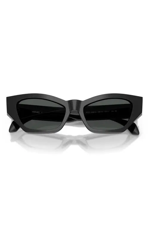 Versace 53mm Cat Eye Sunglasses - Black / Dark Grey