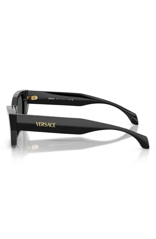 Versace 53mm Cat Eye Sunglasses - Black / Dark Grey
