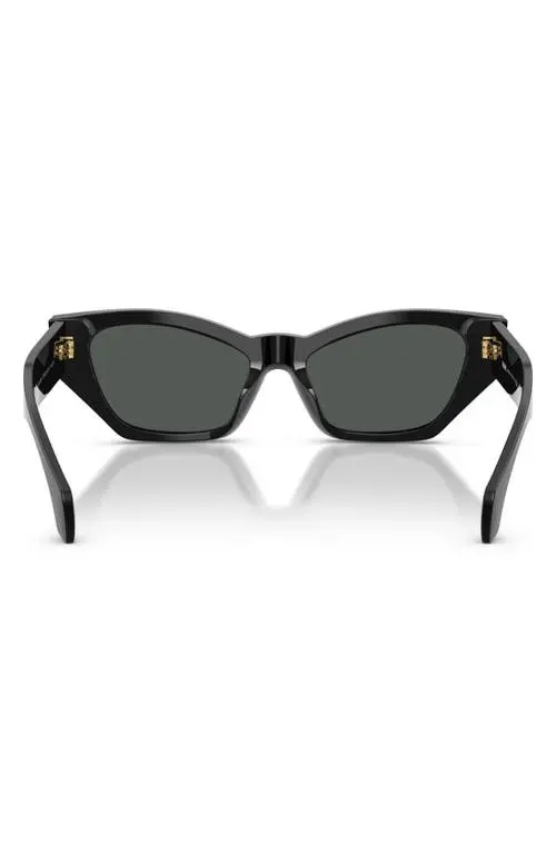 Versace 53mm Cat Eye Sunglasses - Black / Dark Grey