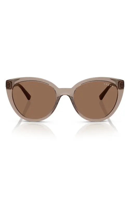 VOGUE 53mm Cat Eye Sunglasses - Transparent Brown