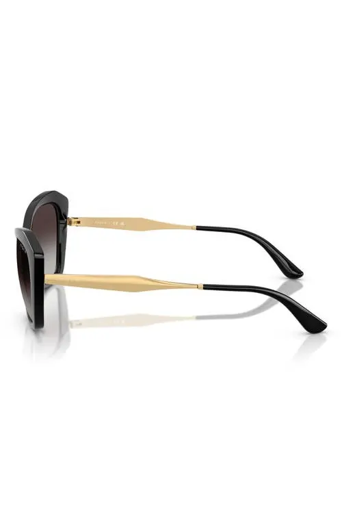 VOGUE 56mm Cat Eye Sunglasses - Black