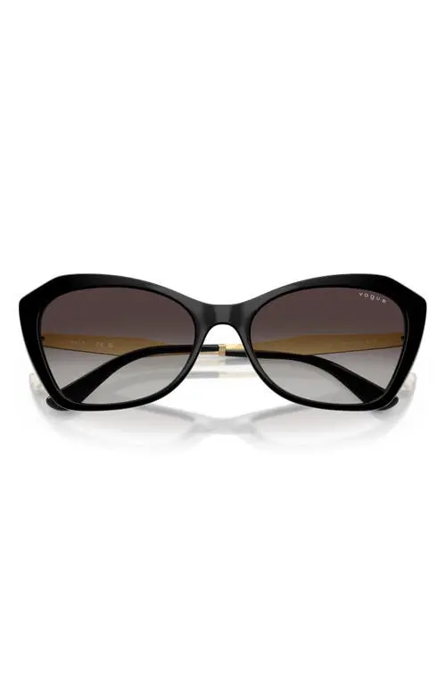 VOGUE 56mm Cat Eye Sunglasses - Black