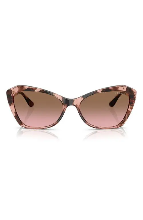 VOGUE 56mm Cat Eye Sunglasses - Havana