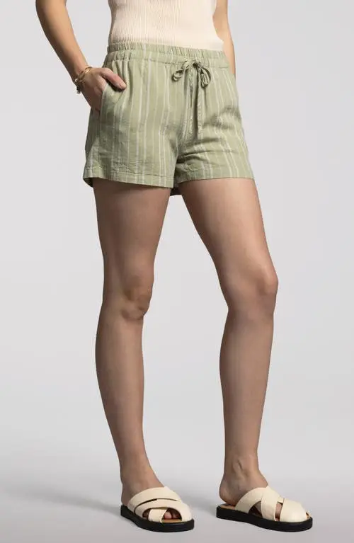 WEEKEND LOS ANGELES Maxime Linen Blend Drawstring Shorts - Tea