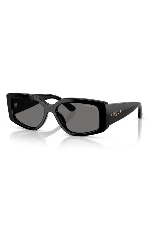 VOGUE 55mm Polarized Rectangular Sunglasses