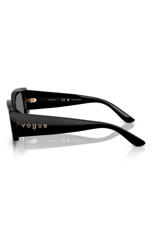 VOGUE 55mm Polarized Rectangular Sunglasses