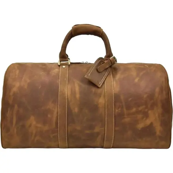 STEEL HORSE LEATHER The Bjarke Weekender Duffle Bag - Brown