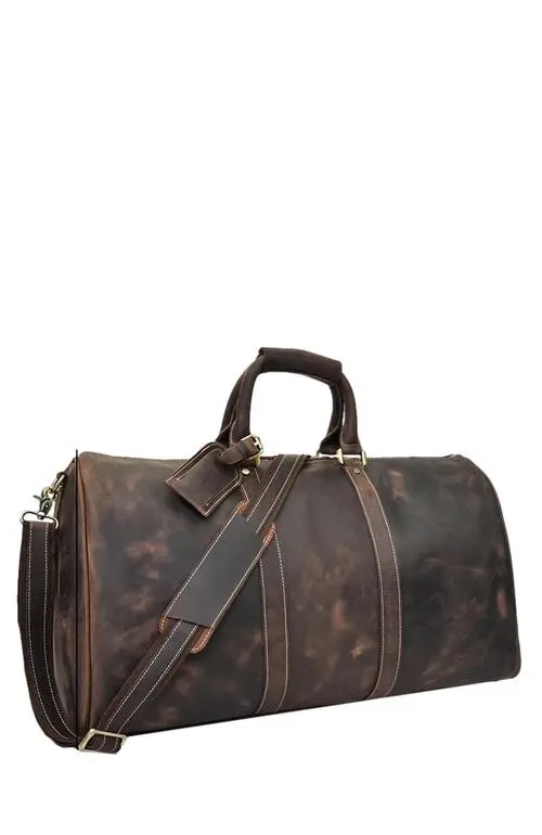STEEL HORSE LEATHER The Bjarke Weekender Duffle Bag - Brown