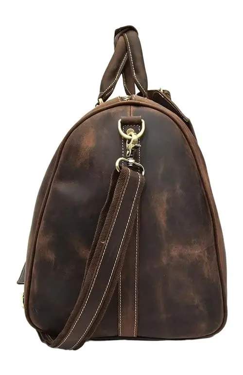 STEEL HORSE LEATHER The Bjarke Weekender Duffle Bag - Brown