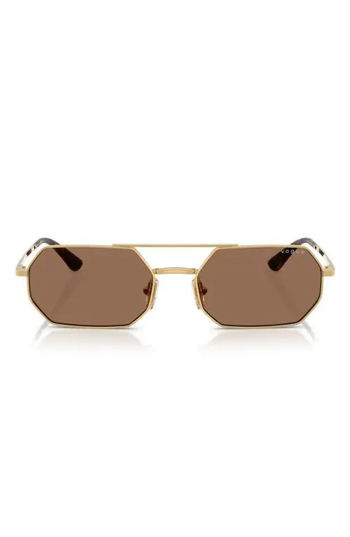 VOGUE 55mm Irregular Sunglasses - Gold