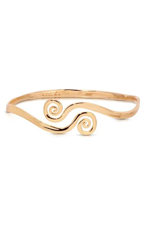 Ettika Aura Swirl Cuff Bracelet - Gold