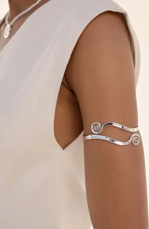 Ettika Aura Swirl Cuff Bracelet - Silver