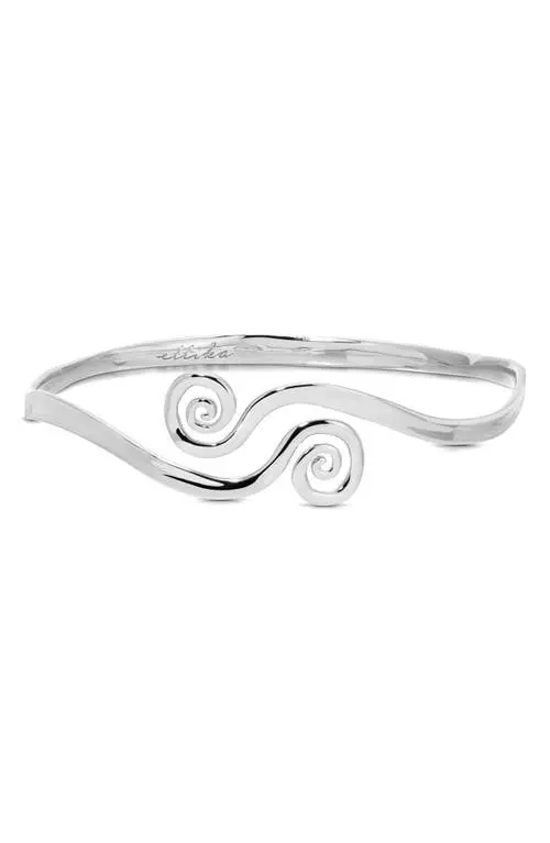 Ettika Aura Swirl Cuff Bracelet - Silver