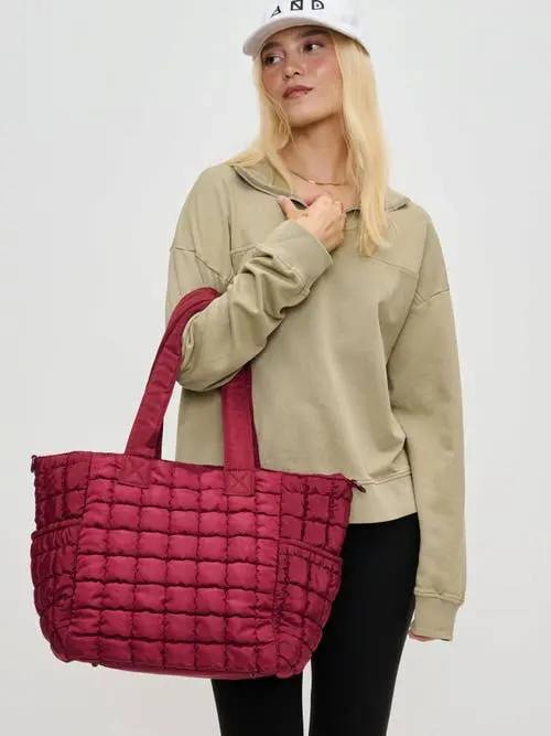 SOL AND SELENE Dreamer Tote Bag - Burgundy