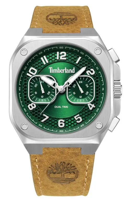 Timberland Mackinac Multifunction Chronograph Strap Watch - Tan