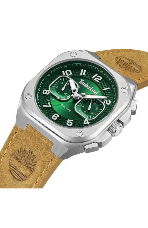Timberland Mackinac Multifunction Chronograph Strap Watch - Tan