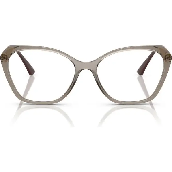 VOGUE 52mm Cat Eye Optical Glasses - Transparent Brown