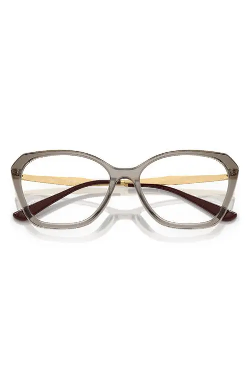 VOGUE 52mm Cat Eye Optical Glasses - Transparent Brown