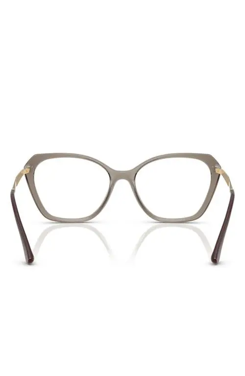 VOGUE 52mm Cat Eye Optical Glasses - Transparent Brown