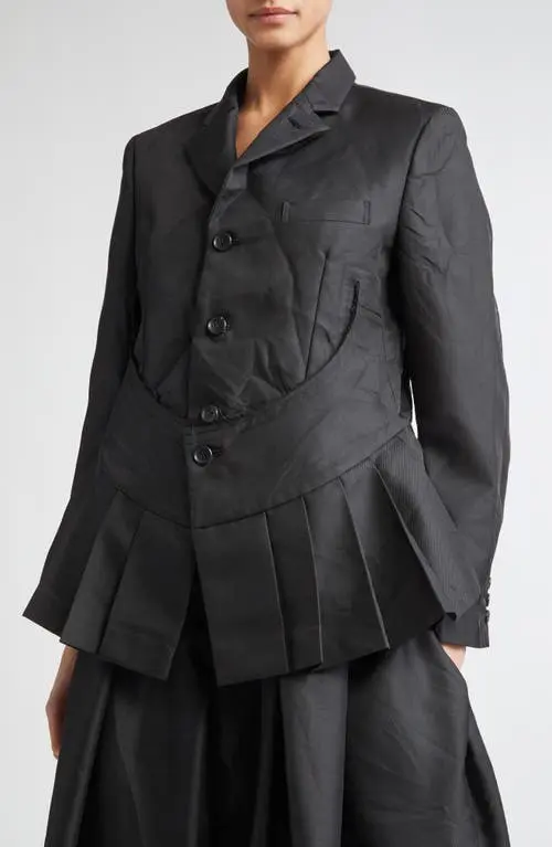 Comme Des Garçons Pleated Gabardine Blazer